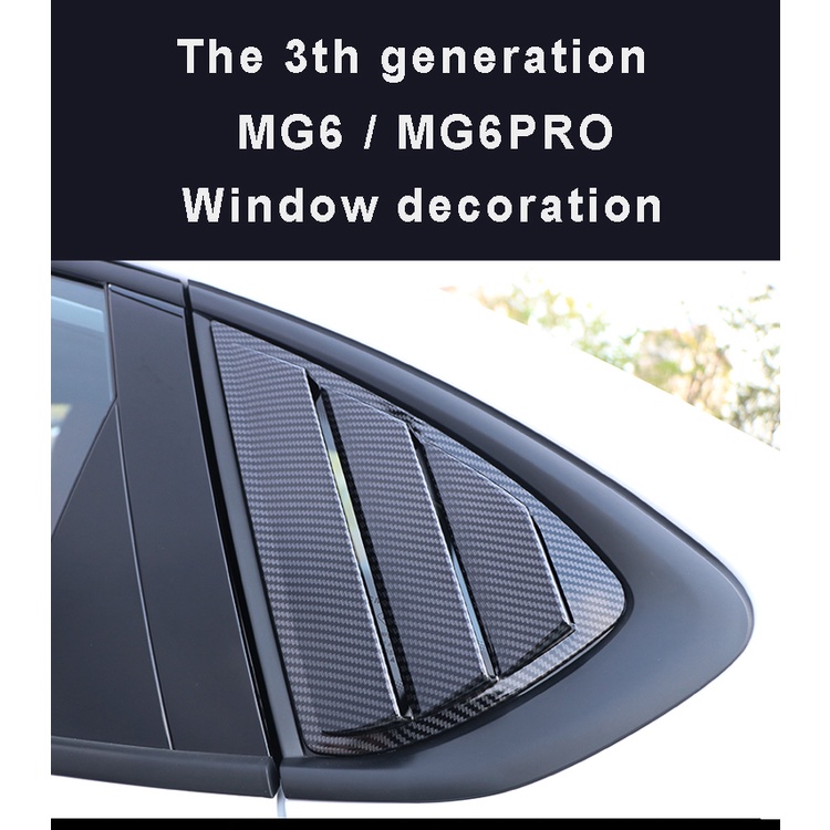 1 Pair Louvers Spoiler Panel Rear Side Window Cover Quarter Window For MG 2017-2021 MG6 MG6PRO ...