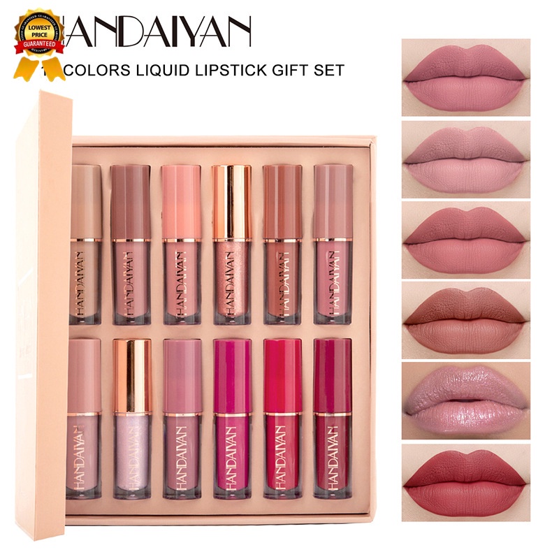 HANDAYAN Pearly Matte Lip Gloss Not Sticky In 12 Colors (READY STOCK ...
