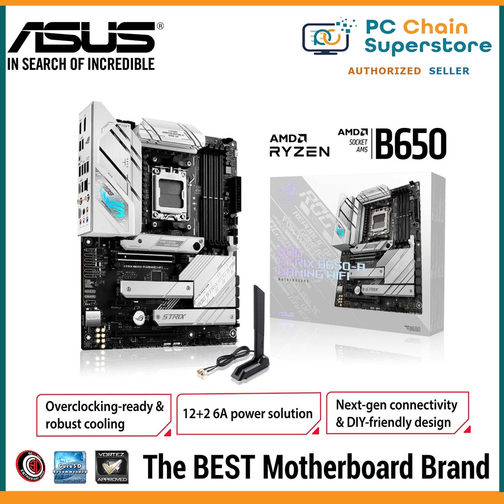 ASUS ROG B650-A Gaming WIFI DDR5 AM5 B650 ATX White Motherboard ...