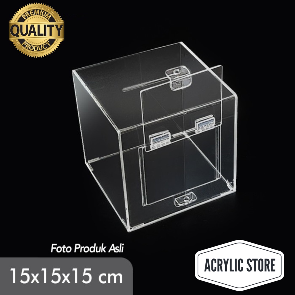 Acrylic Suggestion Box - Charity / Tips / Donation Box - 15x15x15 cm ...