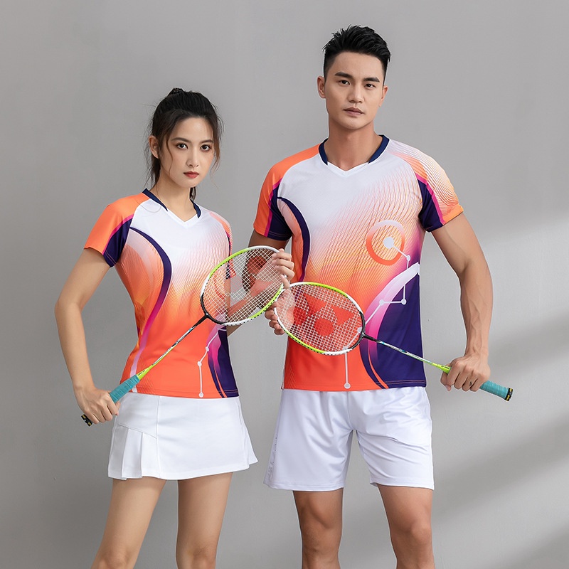 Badminton uniform Men's and women's summer sports volleyball quick ...