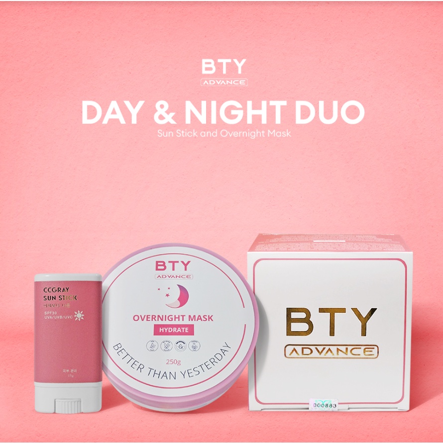 BTY Day and Night Duo Overnight Mask 250g + Sunstick 15g | Shopee ...
