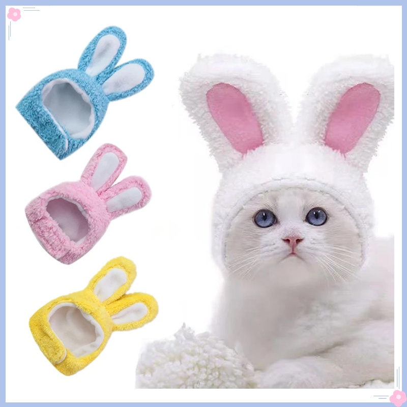 Funny Cat Headgear Cute Rabbit Ears Cap Pet Cosplay Hats Pet Costume ...