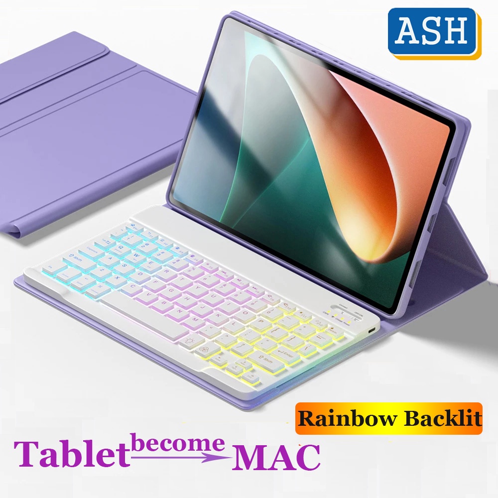 ASH for Huawei MatePad SE 10.4 2022 AGS5-L09 AGS5-W09 Case Keyboard Cover Rainbow Backlit ...