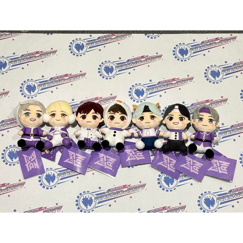 TinyTAN "Purple Holidays" MP Sit-Down Plush "Jimin & V & Jung Kook & Suga & RM & Jin & J Hope ...