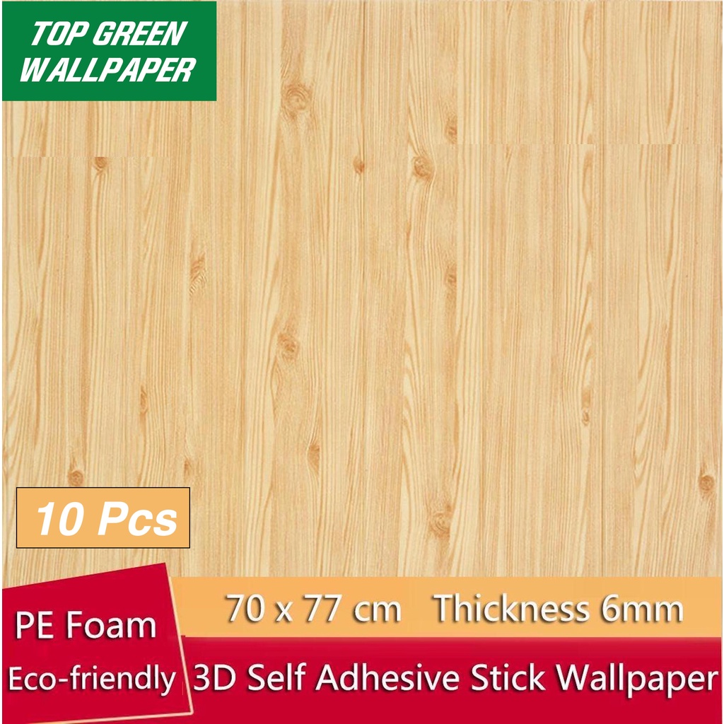 TopGreen 10 PCS/Set 70x70cm3D Wallpaper Brick 3D Wall Sticker Foam Self ...