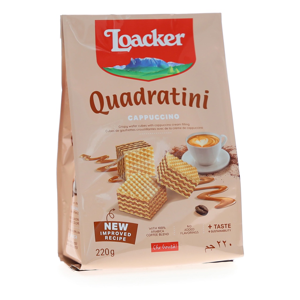 Loacker Quadratini waffer Tiramisu,espresso,capuccino Loacker choco and ...