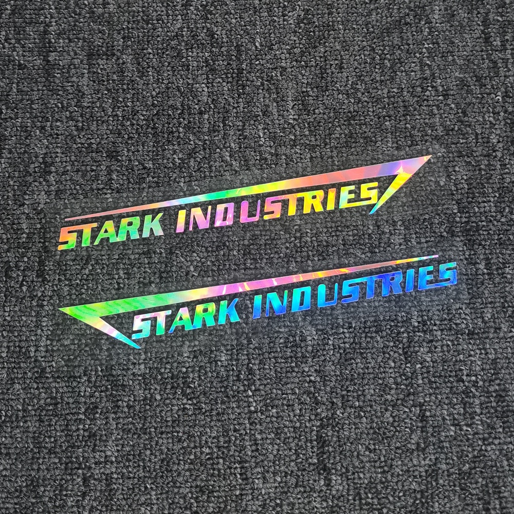 2PCS Car Sticker Stark Industries Iron Man Marvel Avengers Reflective Decoration For Motorcycle ...