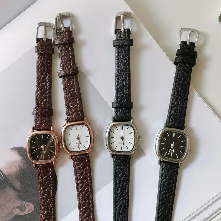 Korean Fashion Watch Leather Strap Casual Quartz Waterproof | Shopee ...