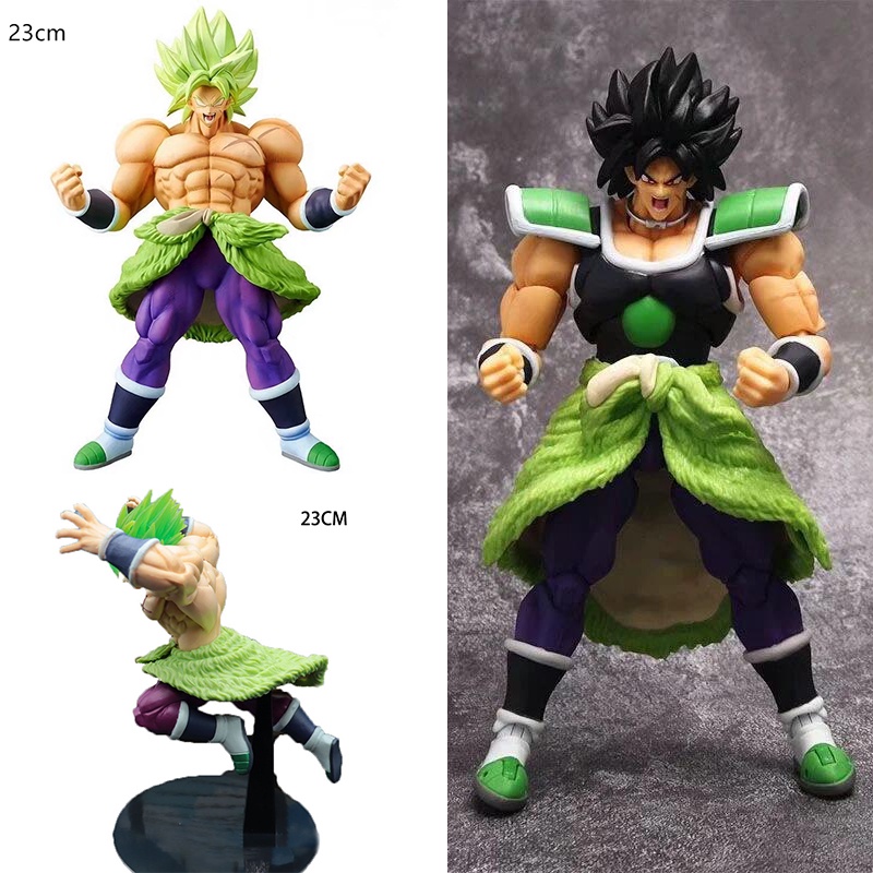 Bandai Dragon Ball Angry Broly Figure Green Hair Dark Fighting Broly ...