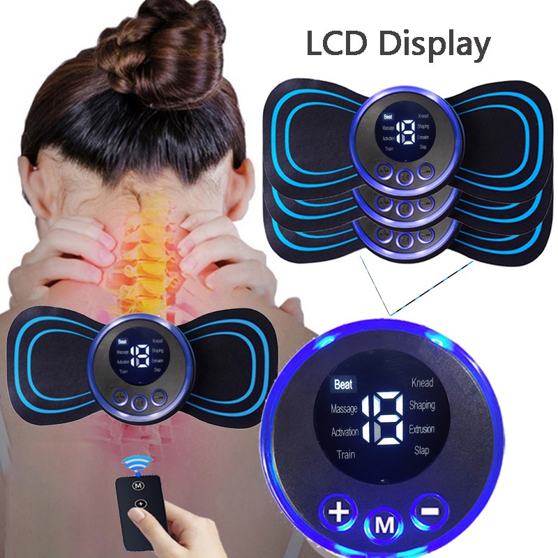 EMS Smart Mini Massage Sticker Portable Electric Neck Massager Cervical ...
