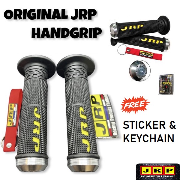 Motorcycle Universal 1pair Handle Grip with Bar End Keychainw/sticker w ...