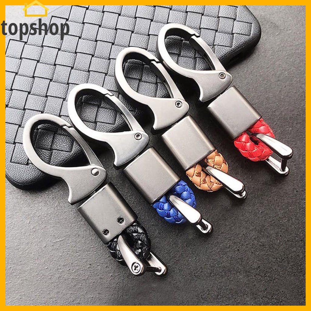 TOPSHOP Modern Leather Weave Hook Straps Car Remote Short Keychain ...