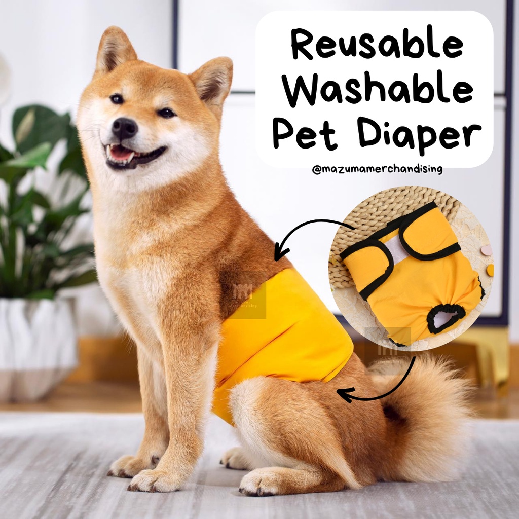 Reusable Waterproof Male and Female Dog Pants Puppy Dog Diaper Washable ...