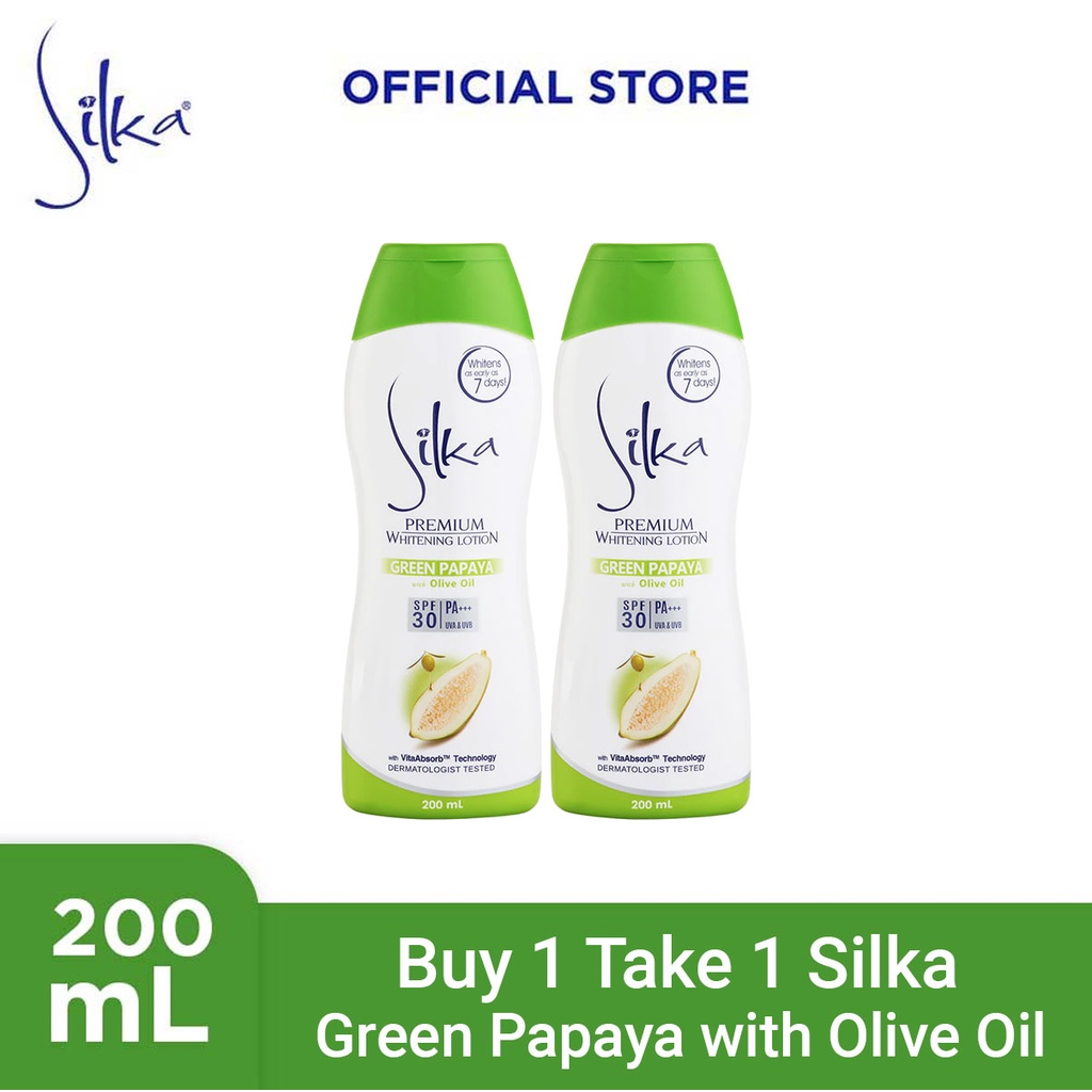 B1T1 Silka Premium Whitening Lotion in Green Papaya with Olive Oil ...