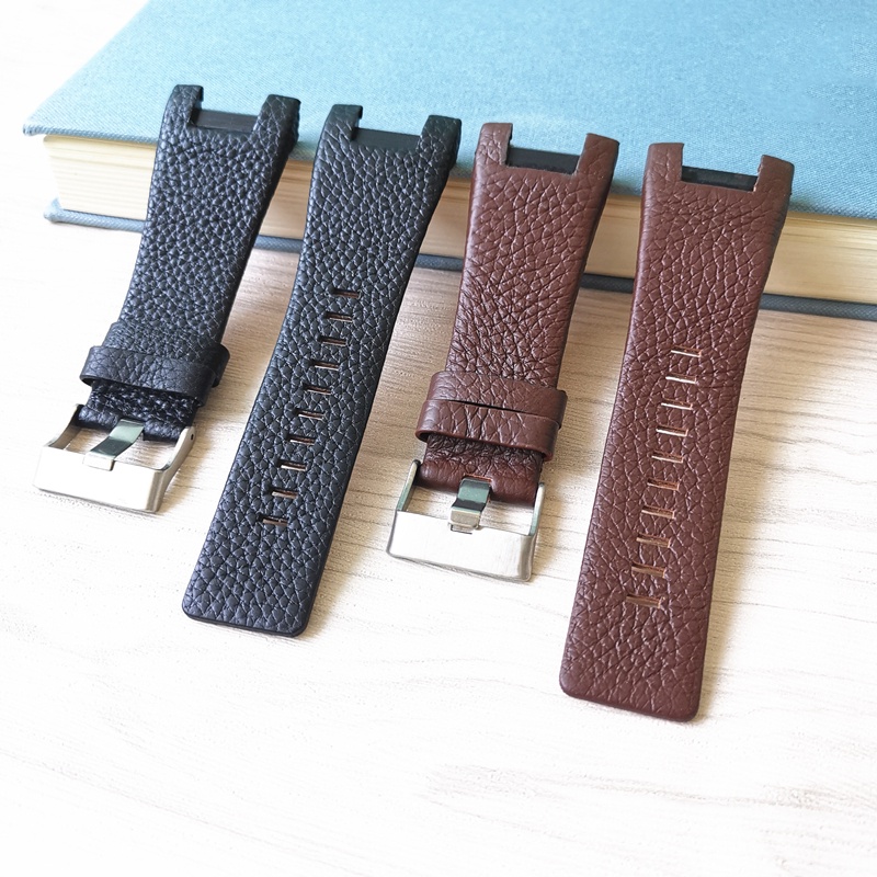 Handmade 32mm Genuine leather watch strap Replace For diesel DZ1216 ...