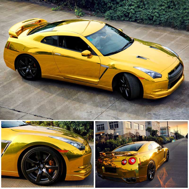 30cm*150cm Chrome Mirror Gold Vinyl Sticker WATERPROOF | Shopee Philippines