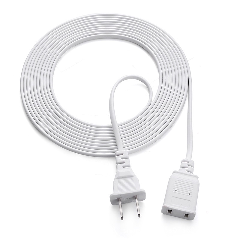 Power Cord Extension 2 Pin Dual Portable Extension Cord 2M/3M/5M WD-F20 ...