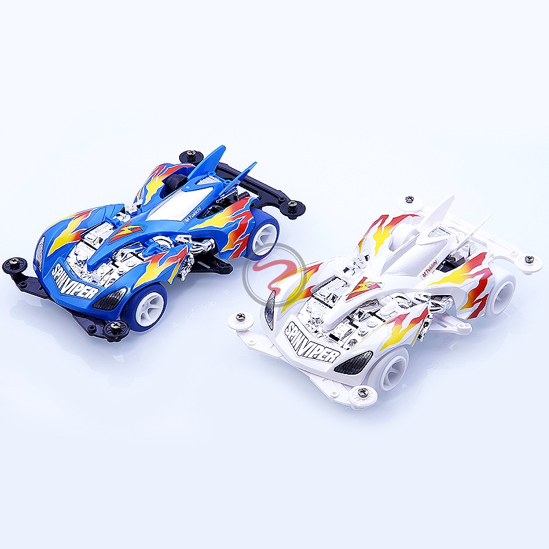 daxing mini 4wd racing car spin viper blue/white VS chassis for 1/32 ...