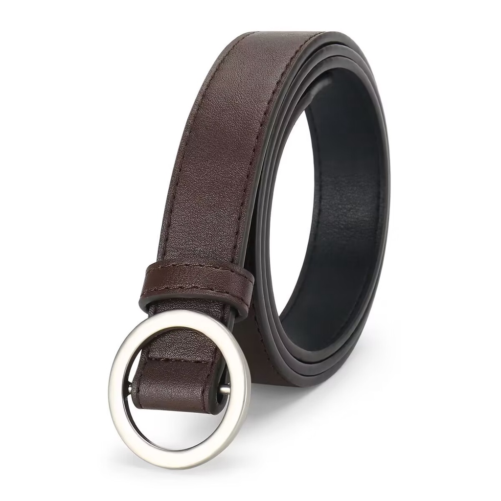 Women Vintage Belts Leather Round Buckle Waist Belt | Shopee Philippines