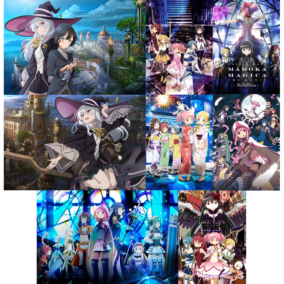 Puella Magi Madoka Magica The Journey of Elaina - Large Premium Anime ...