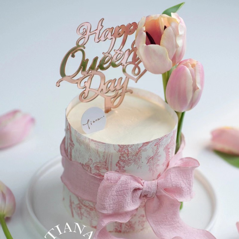10pcs/set of high-quality acrylic cake decoration Goddess's Day happy ...