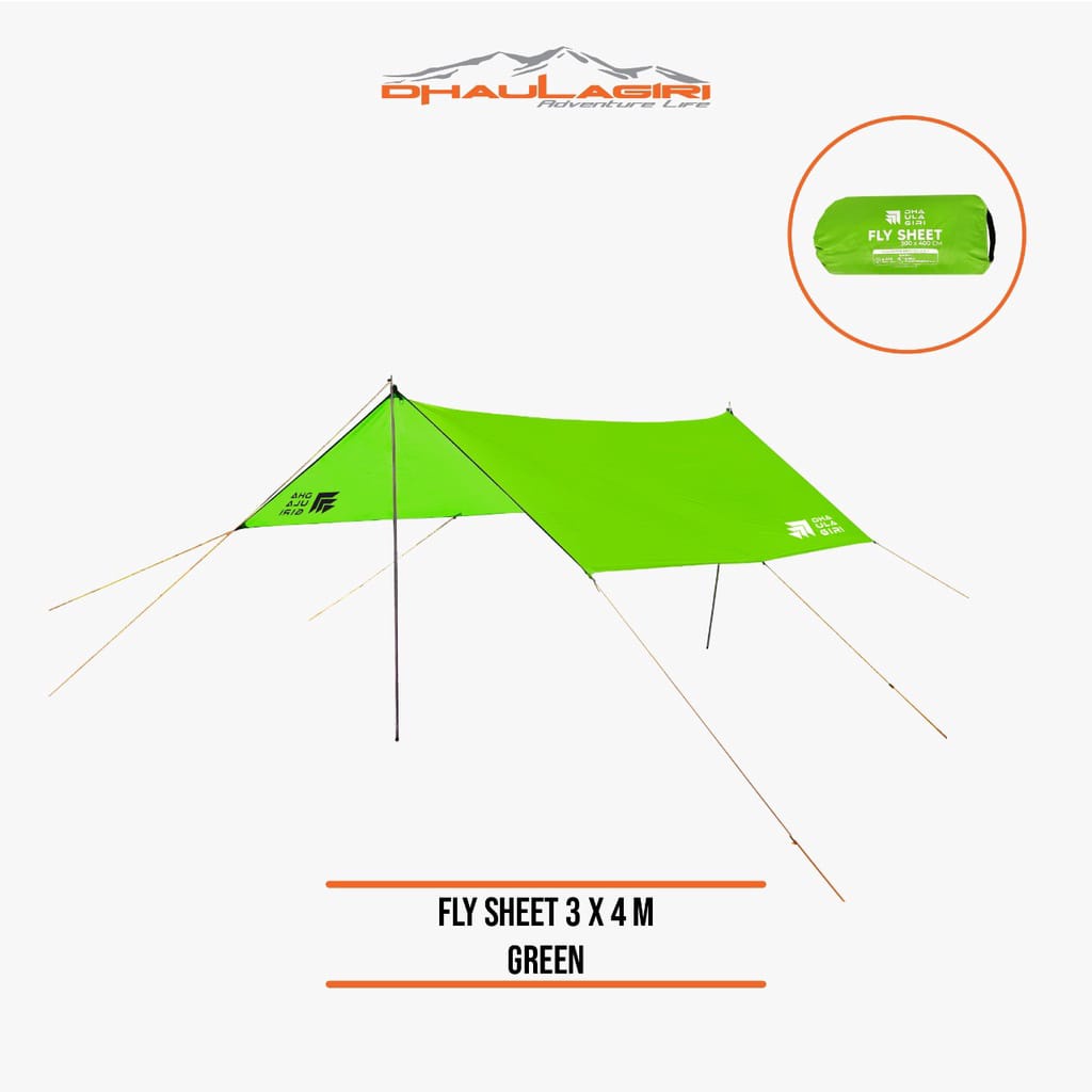 TENDA Flysheet 3x4 Vanteli PU3000mm - flysheet Tent 3x4 - Fly Sheet 3x4 ...