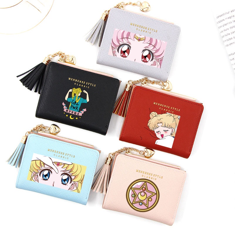 Fashion Unique Leather Wallet Sailor Moon Wallet Women Girls Purse ...