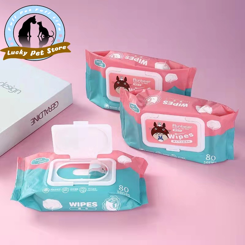 Pet Wipes Dog Wipes Cat Wipes Multi-Purpose Wipes for Dogs & Cats (80 ...