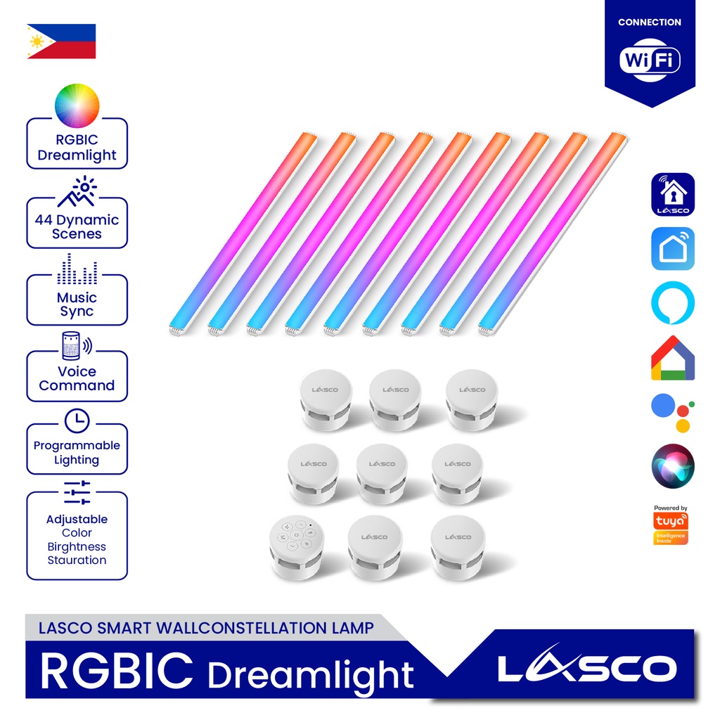 New Arrival Lasco Wifi Smart Constellation Wall Lamp RGBIC Dreamlight ...