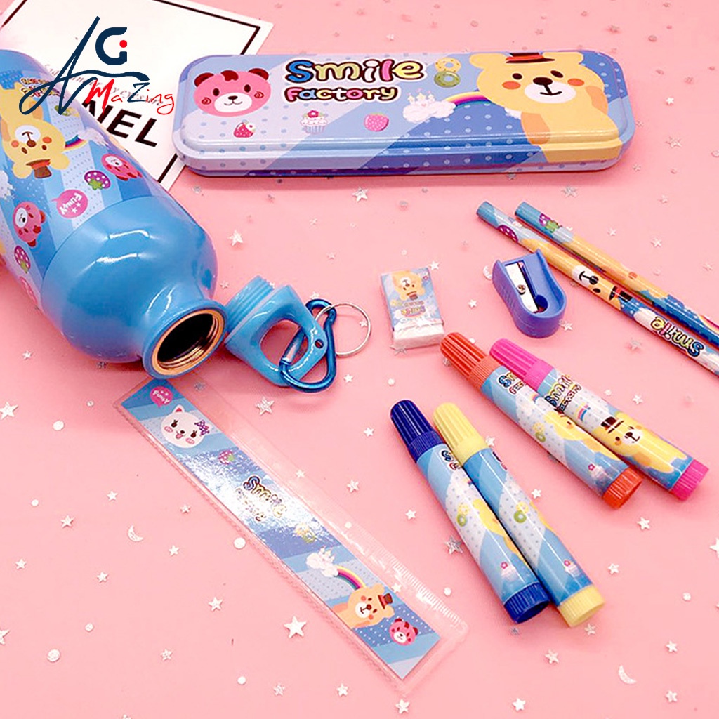 Best Gift 11 in 1 With Tumbler Children's Pencils Stationery Set School ...