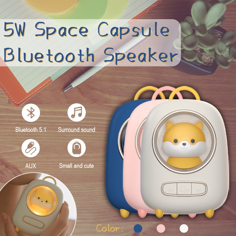 Space Capsule Bluetooth Speaker Portable Mini Receiver Digital With ...
