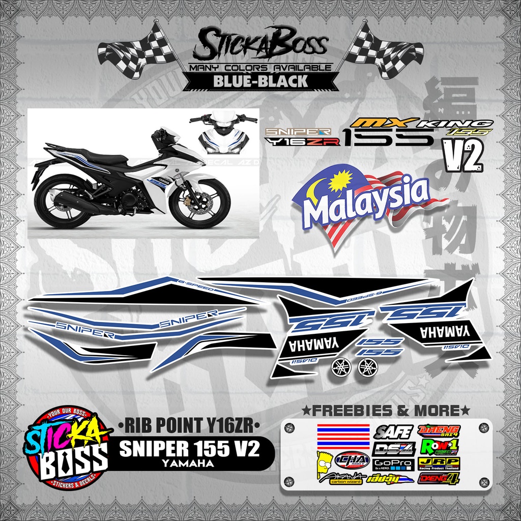 SNIPER 155 V2 MALAYSIAN DECALS ( RIB POINT Y16ZR )【WITH FREEBIES ...