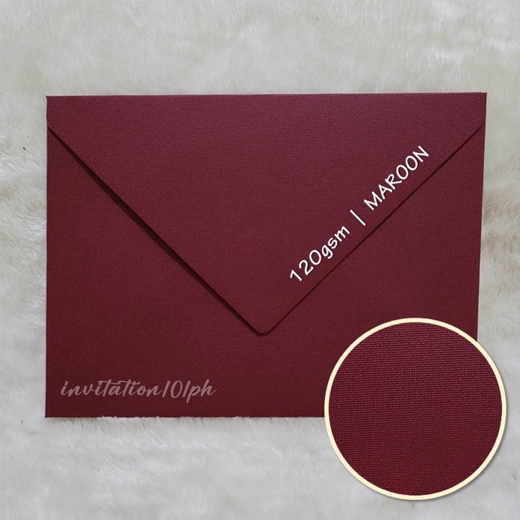 5R Envelope [Textured /Linen] 120gsm Invitation Letter Envelop | Shopee ...