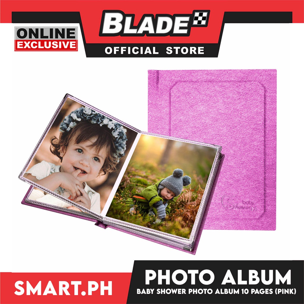 Photo Album With 10 Pages For 8R Size (Pink) Picture Storage Scrapbook ...