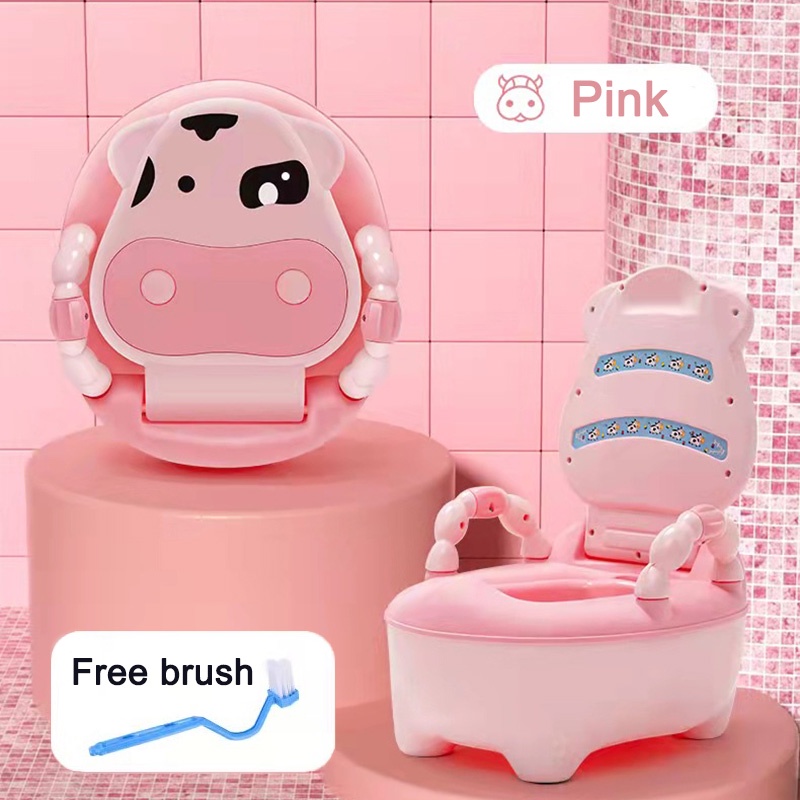 Cute Baby Potty Training Toilet Seat Backrest Cartoon Boy Girl Baby Pot ...
