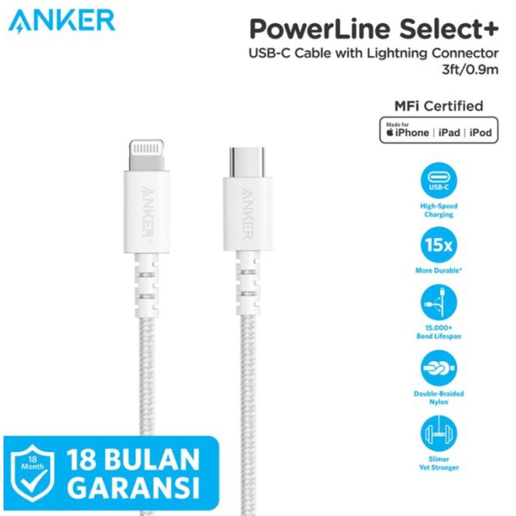 Anker PowerLine Select+ MFi Cable | Shopee Philippines