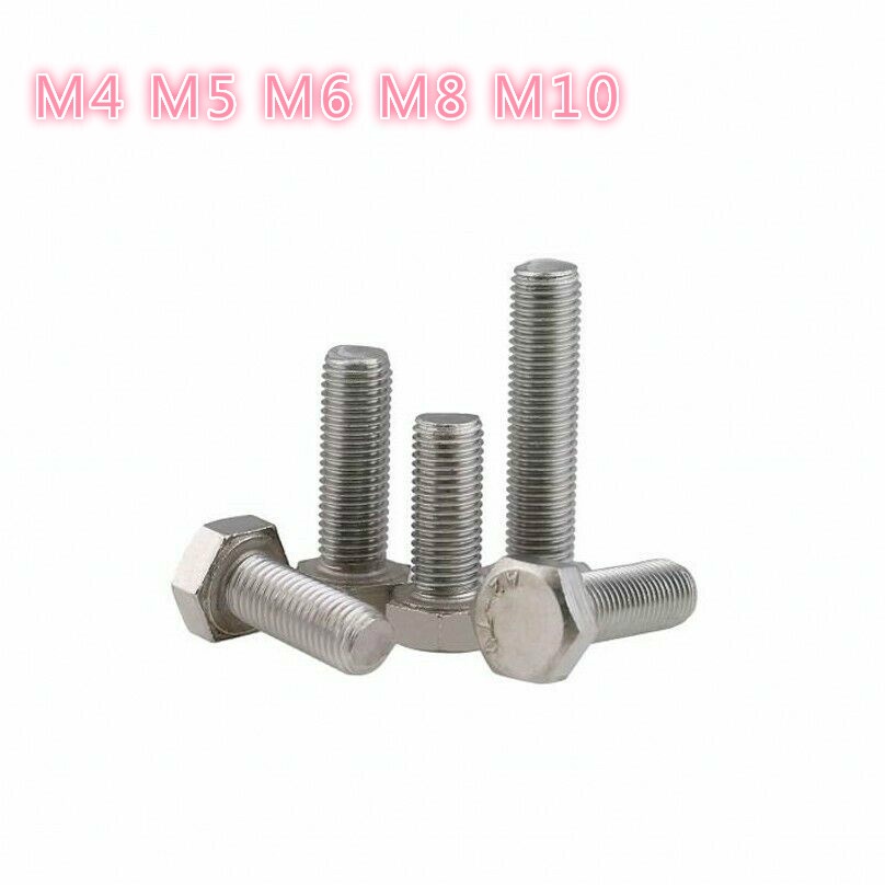M4 M5 M6 M8 M10 Hexagon Hex Head Screws Bolts A2 / 304 Stainlesss Steel | Shopee Philippines