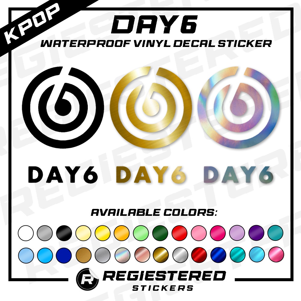 KPOP DAY6 Day6 Logo Vinyl Decal Sticker Waterproof | Shopee Philippines