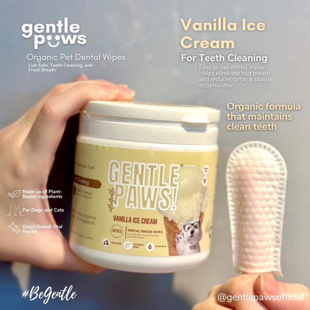 Luscious 50pcs Gentle Paws Pet Dental Wipes Toothbrush and Toothpaste ...