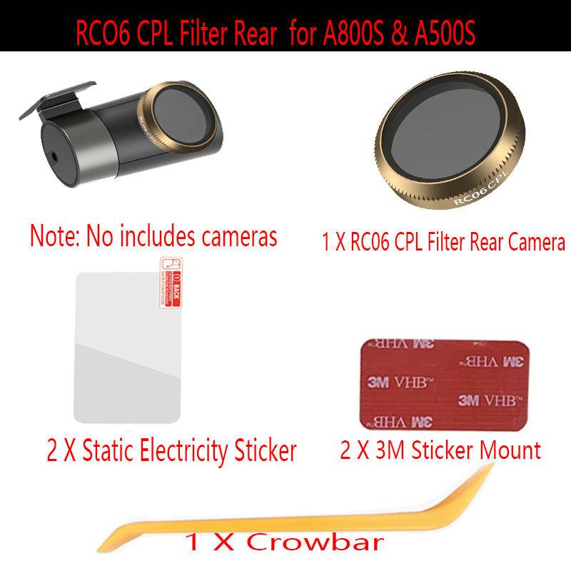For 70mai a800s/A500s rc06 CPL filter rear camera for a800s/A500s for ...