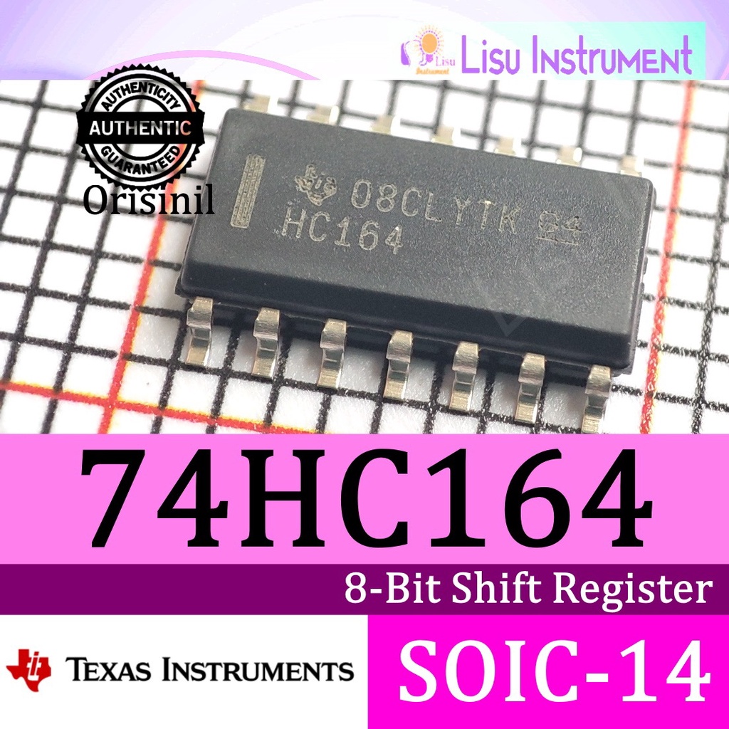 SN74HC164DR HC164 8-Bit Parallel-Out Serial Shift Registers SOIC-14 ...