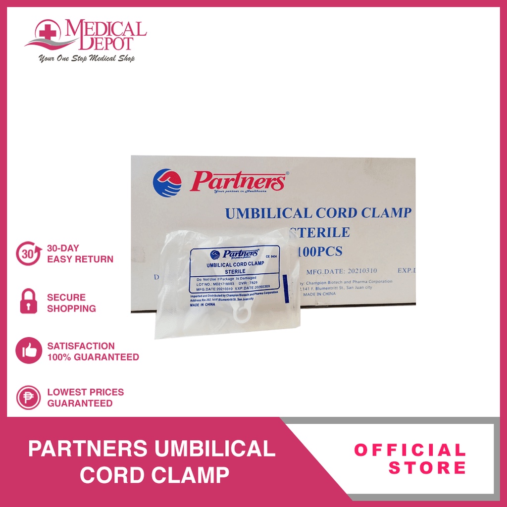 PARTNERS UMBILICAL CORD CLAMP (per box) | Shopee Philippines