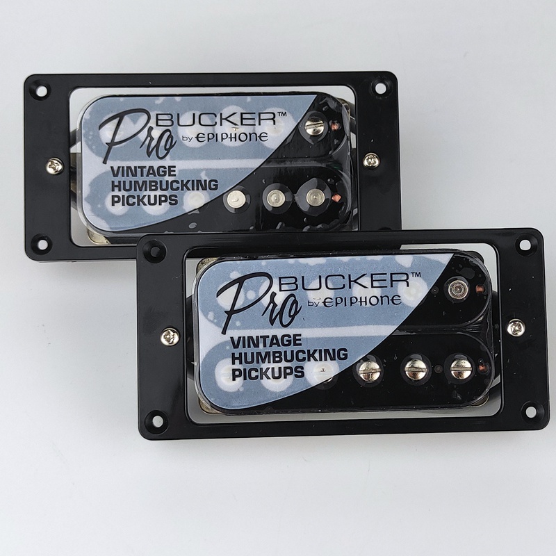 HR-LP Standard Pro Bucker N and B Guitar Black Double Row Open EPI ...