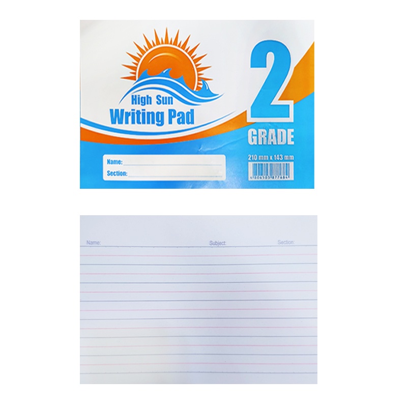 High Sun Writing Pad Paper Grade1 Grade 2 Grade 3 1/2 quiz pad | Shopee ...