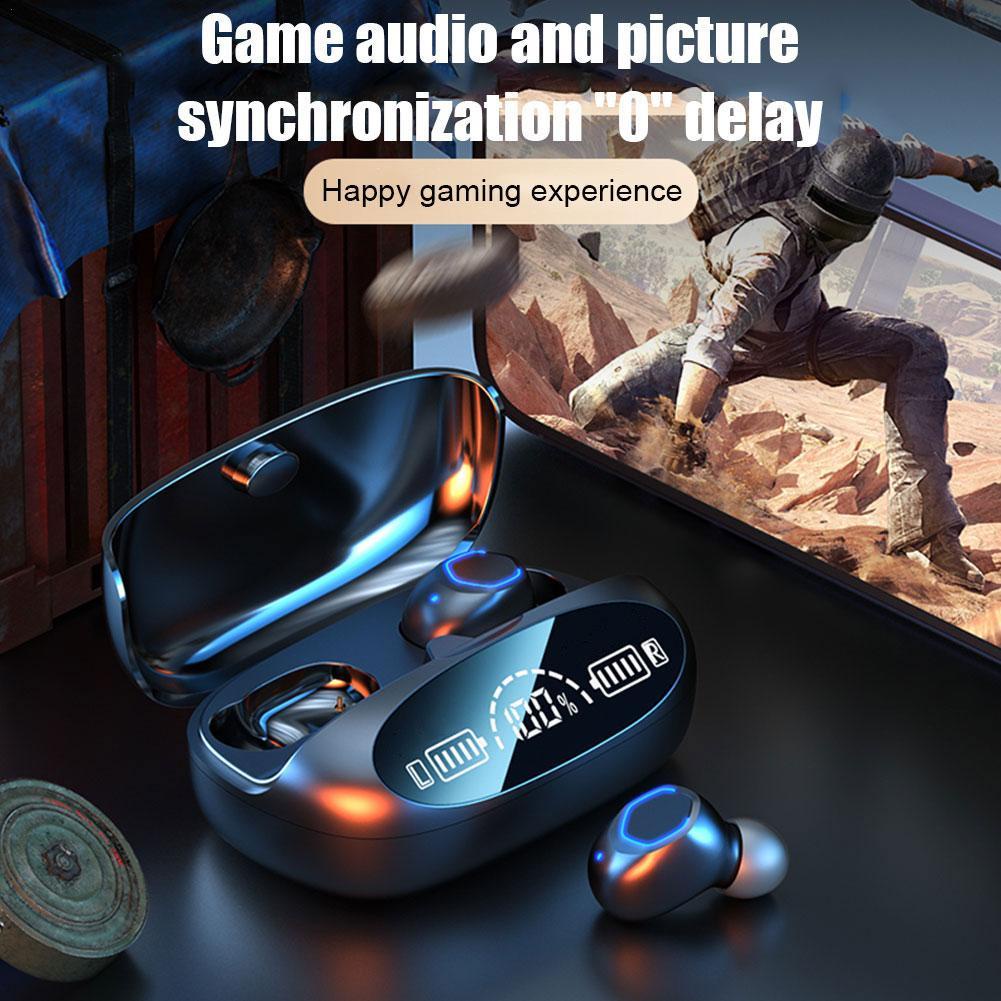 M22 TWS Wireless Headphones Gaming Headset 9D Stereo Bluetooth With Mic Earphones Sports In-Ear ...