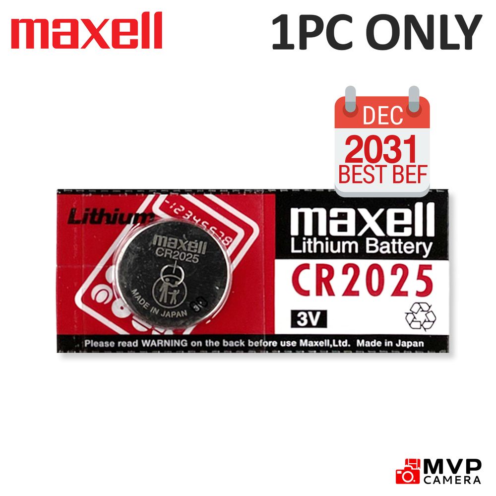 Maxell CR-2025 3V Lithium Coin Battery Cell CR2025 DL2025 MVP CAMERA ...