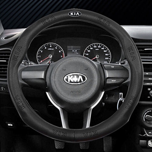 Real-Leather New Car Pinhole Steering Wheel Covers 15"/38CM For Kia ...