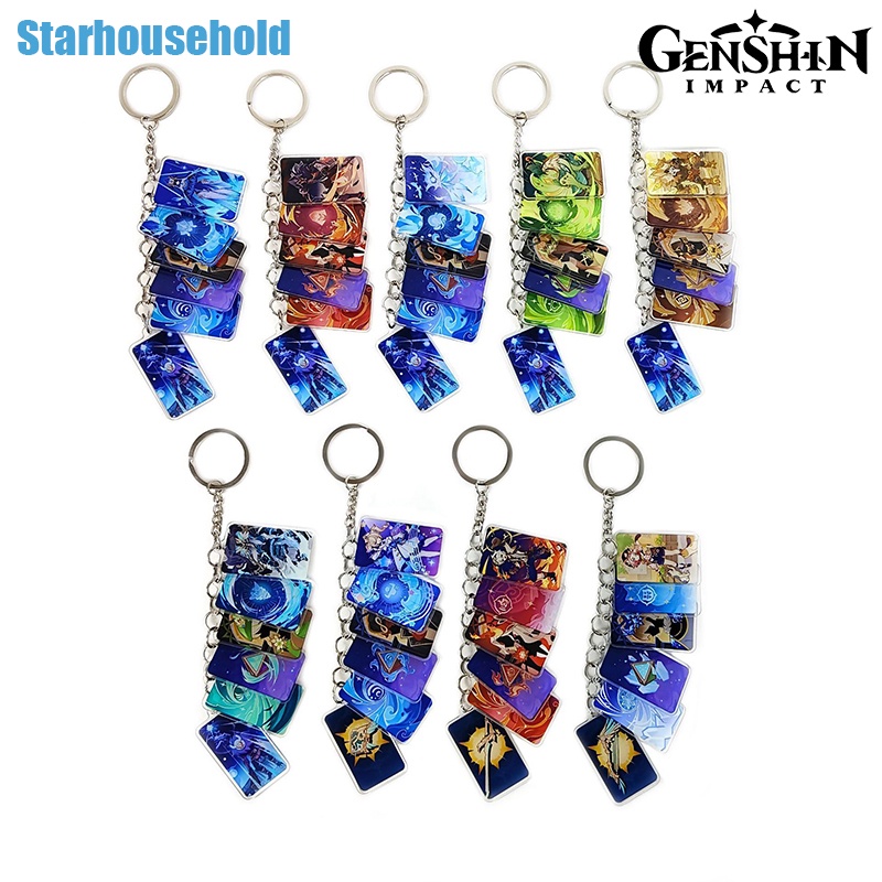 Genshin impact keychain Genius lnvokation TCG Character Acrylic ...