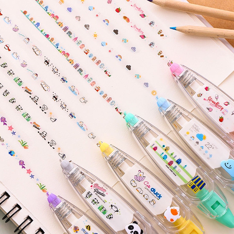 Creative Transparent Lace Correction Tape Girl Retractable DIY Stickers ...